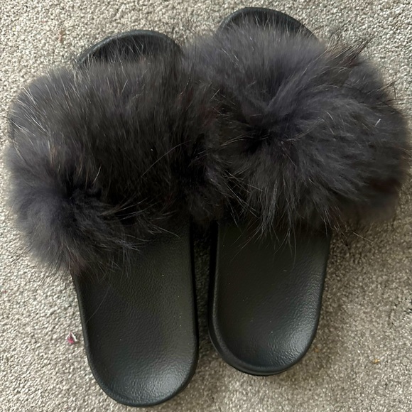 Shoes | Fuzzy Slides | Poshmark
